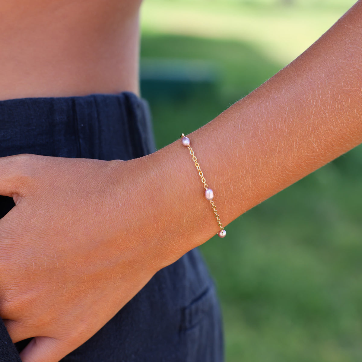 Millie Pink Keshi Pearl Bracelet – MishaHawaii